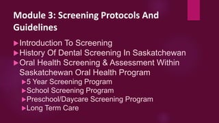 Oral Health Screening and Assessment | PPTX
