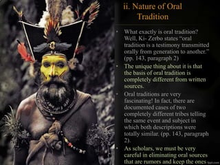 Oral history in Africa | PPTX