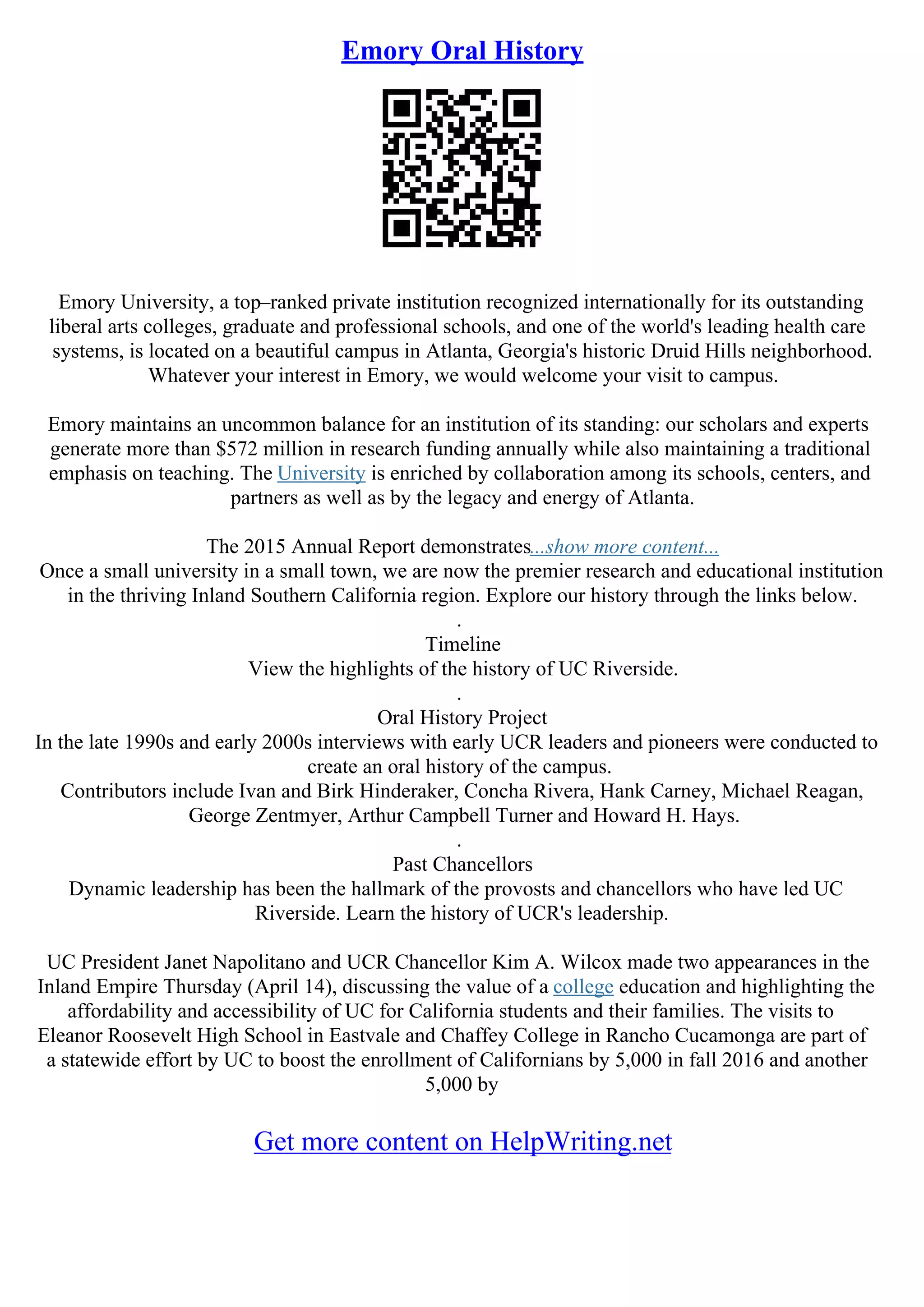 Oral History Essay | PDF