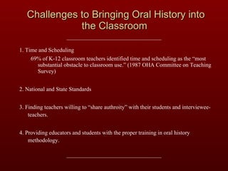 Oral history in_21st_century_classroom | PPT