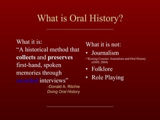 Oral history in_21st_century_classroom | PPT