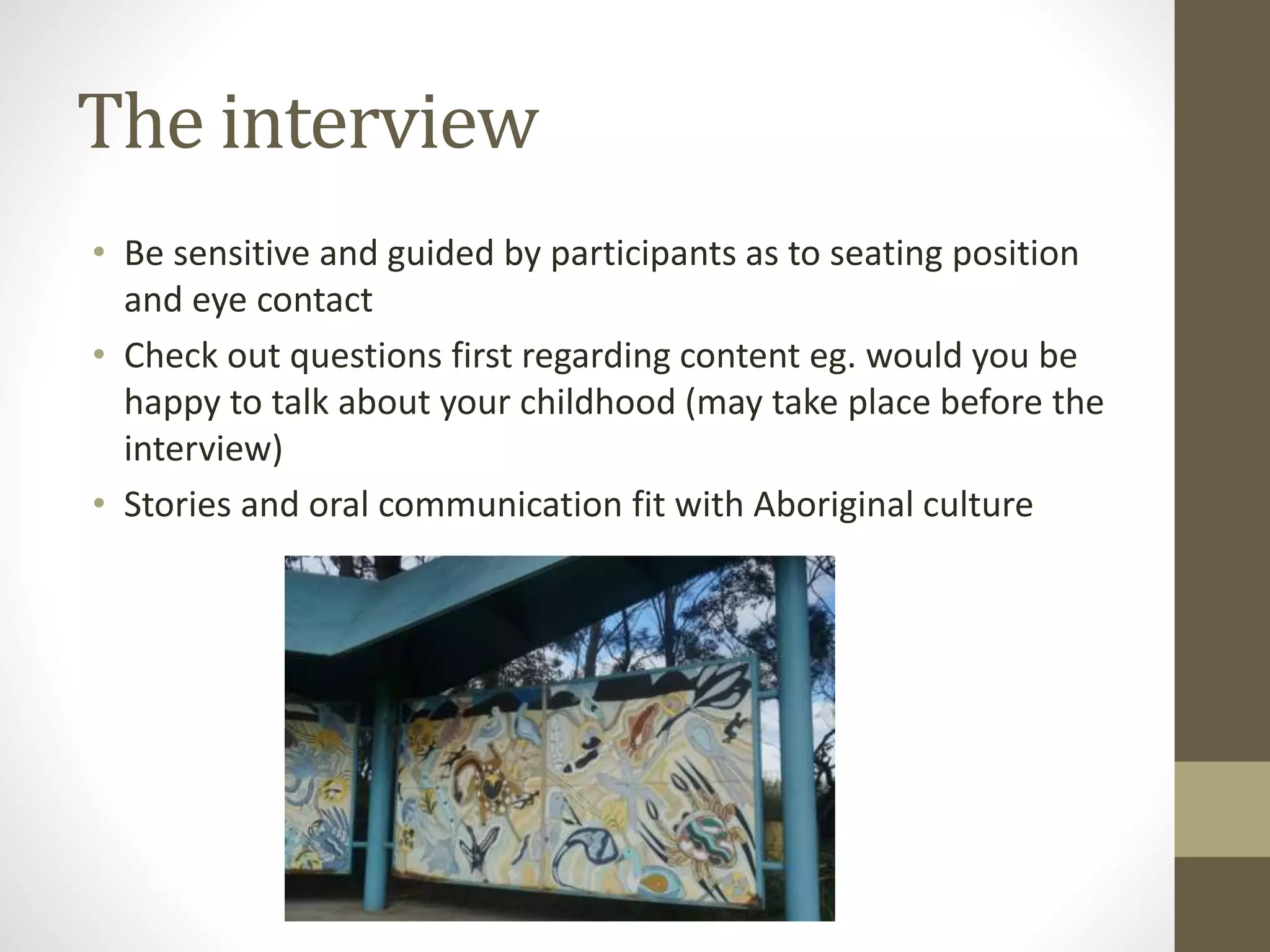 Oral history interviews with Aboriginal people | PPTX