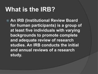 Oral history irb | PPTX