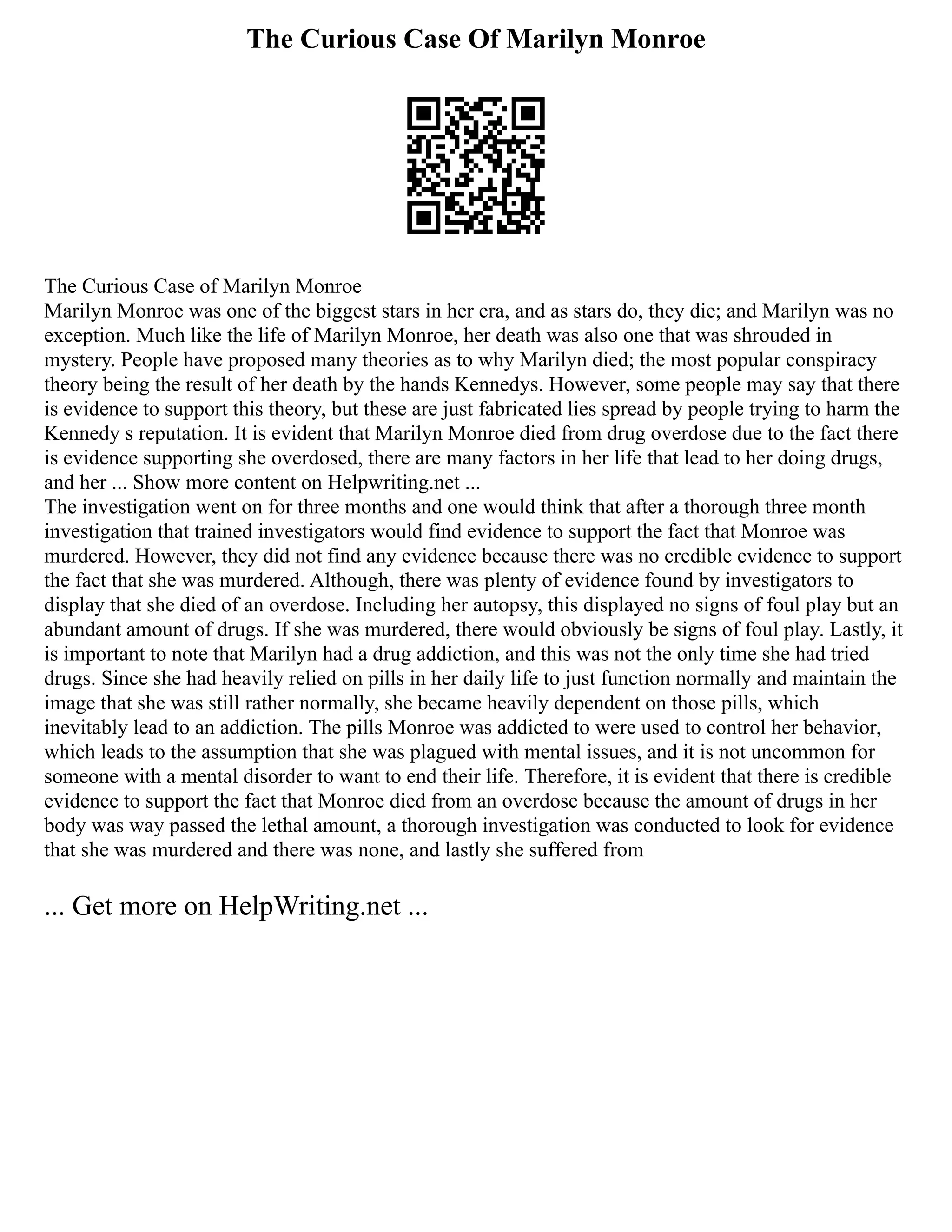 Oral History Paper Sample. Family History Sample Out | PDF