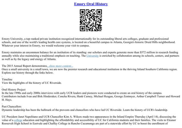 Oral History Reflection | PPT