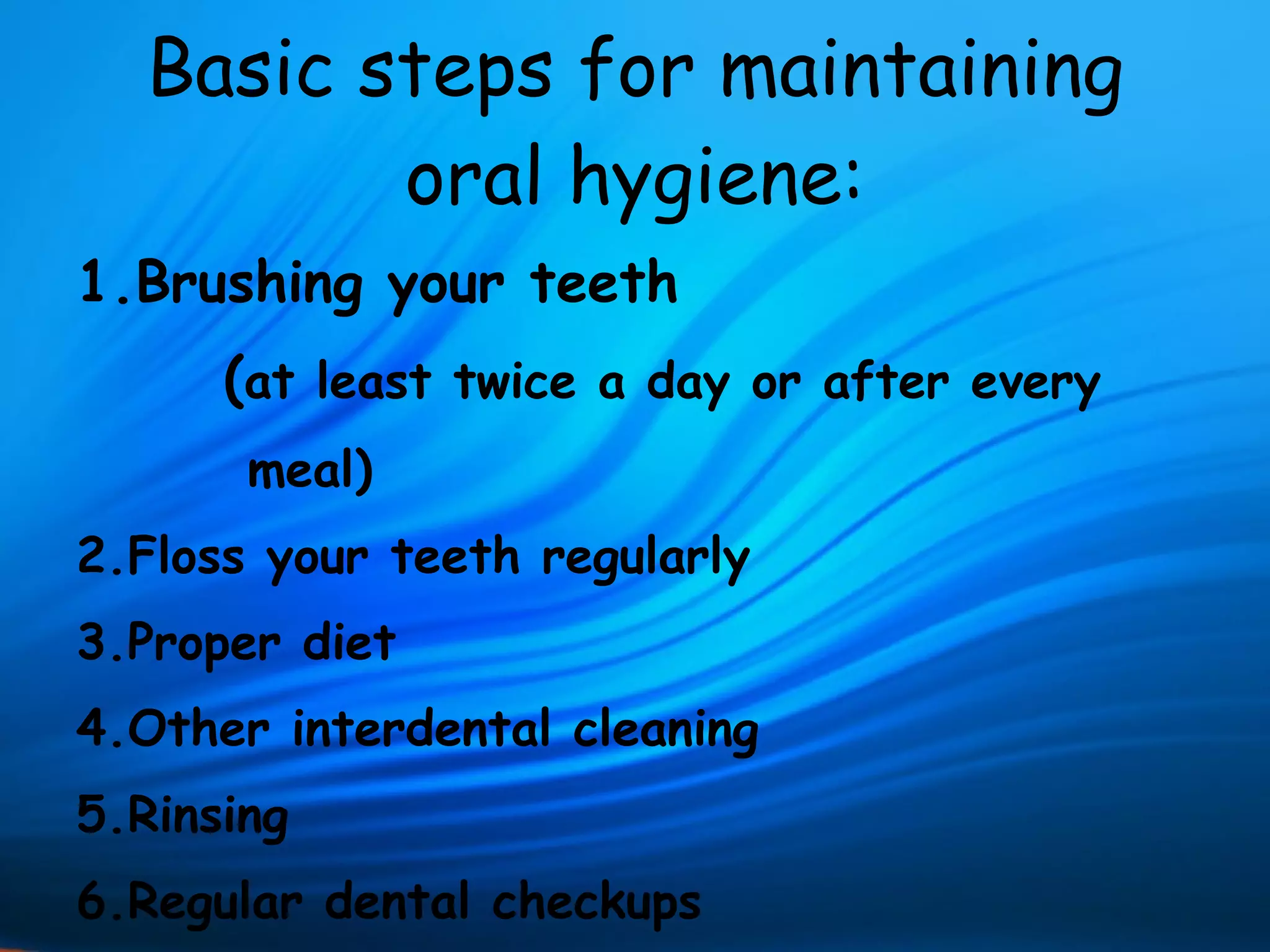 Oral Hygeine Instructions | PPT