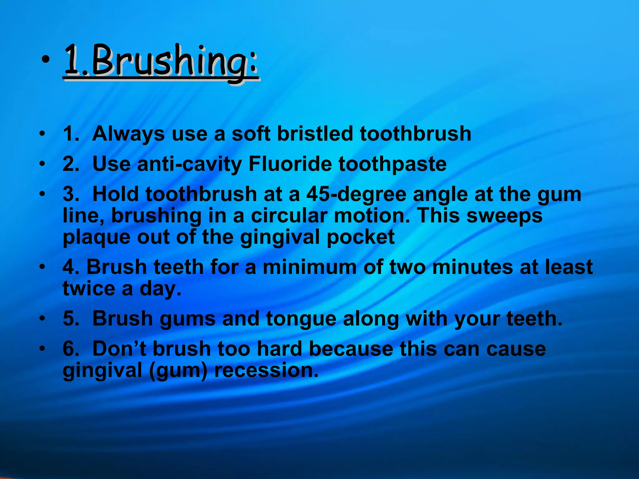 Oral Hygeine Instructions | PPT