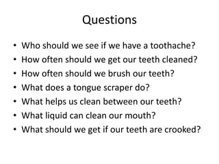 Oral hygiene | PPTX