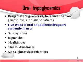 Oral hypoglycaemic drugs | PPT