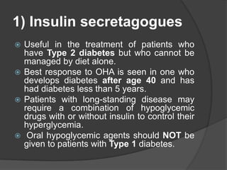Oral Hypoglycemic Agents | PPTX