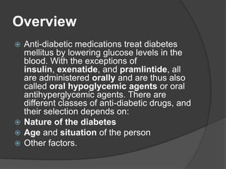 Oral Hypoglycemic Agents | PPTX