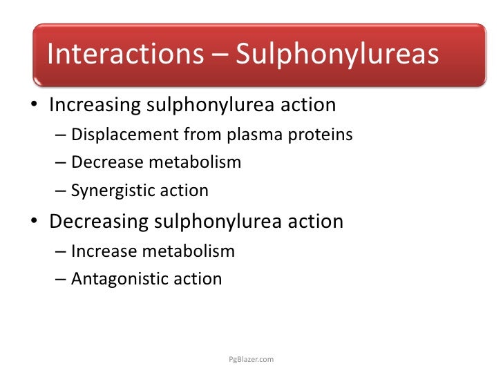 Oral Hypoglycemic Drugs - Sulphonylureas