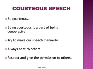 Oral informal communication - Jobin Joseph | PPTX