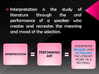 Oral interpretation | PPTX