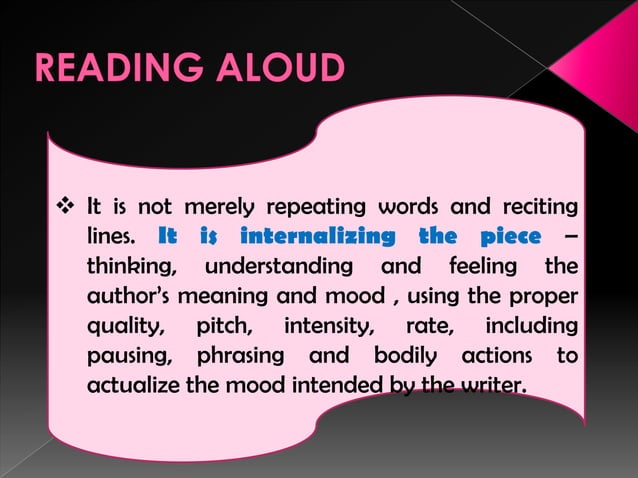 Oral interpretation | PPTX | Poetry | Books and Literature