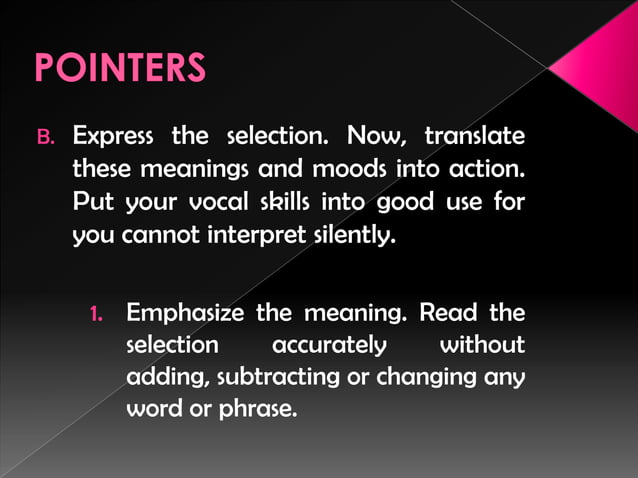 Oral interpretation | PPTX | Poetry | Books and Literature