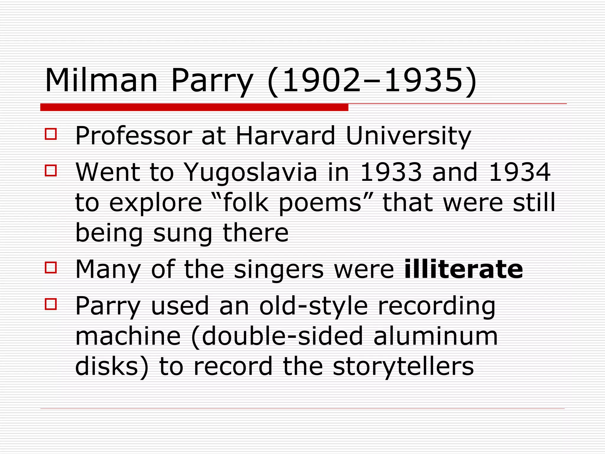 Orality and Literacy | PPS