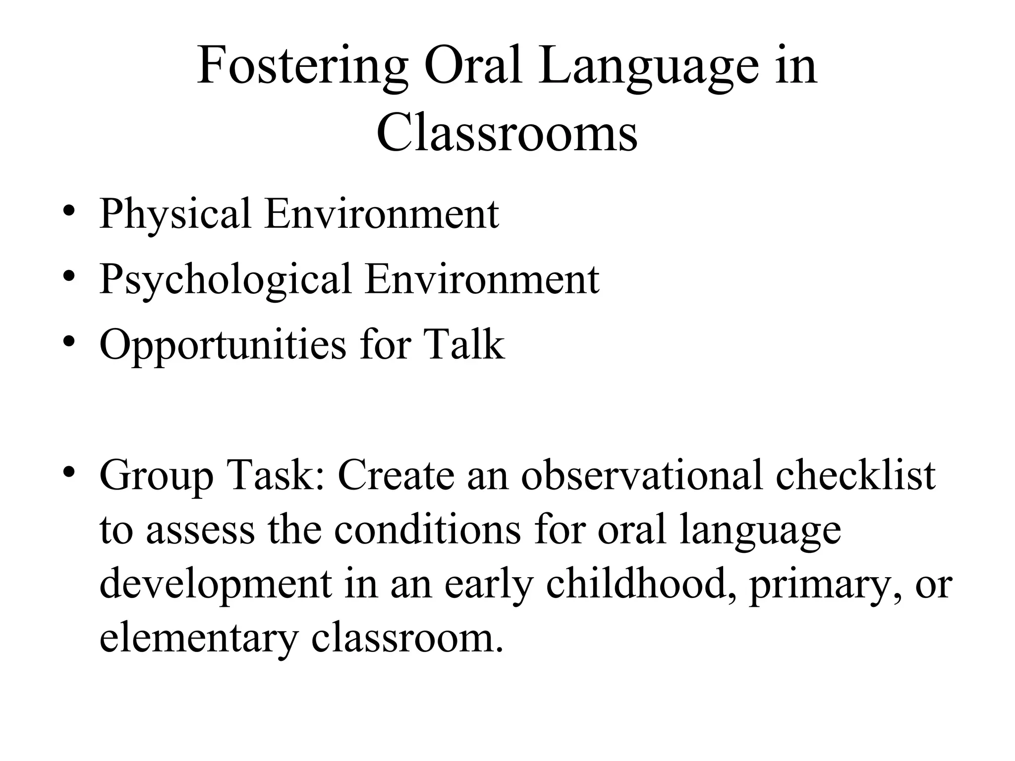 Oral Language | PPT