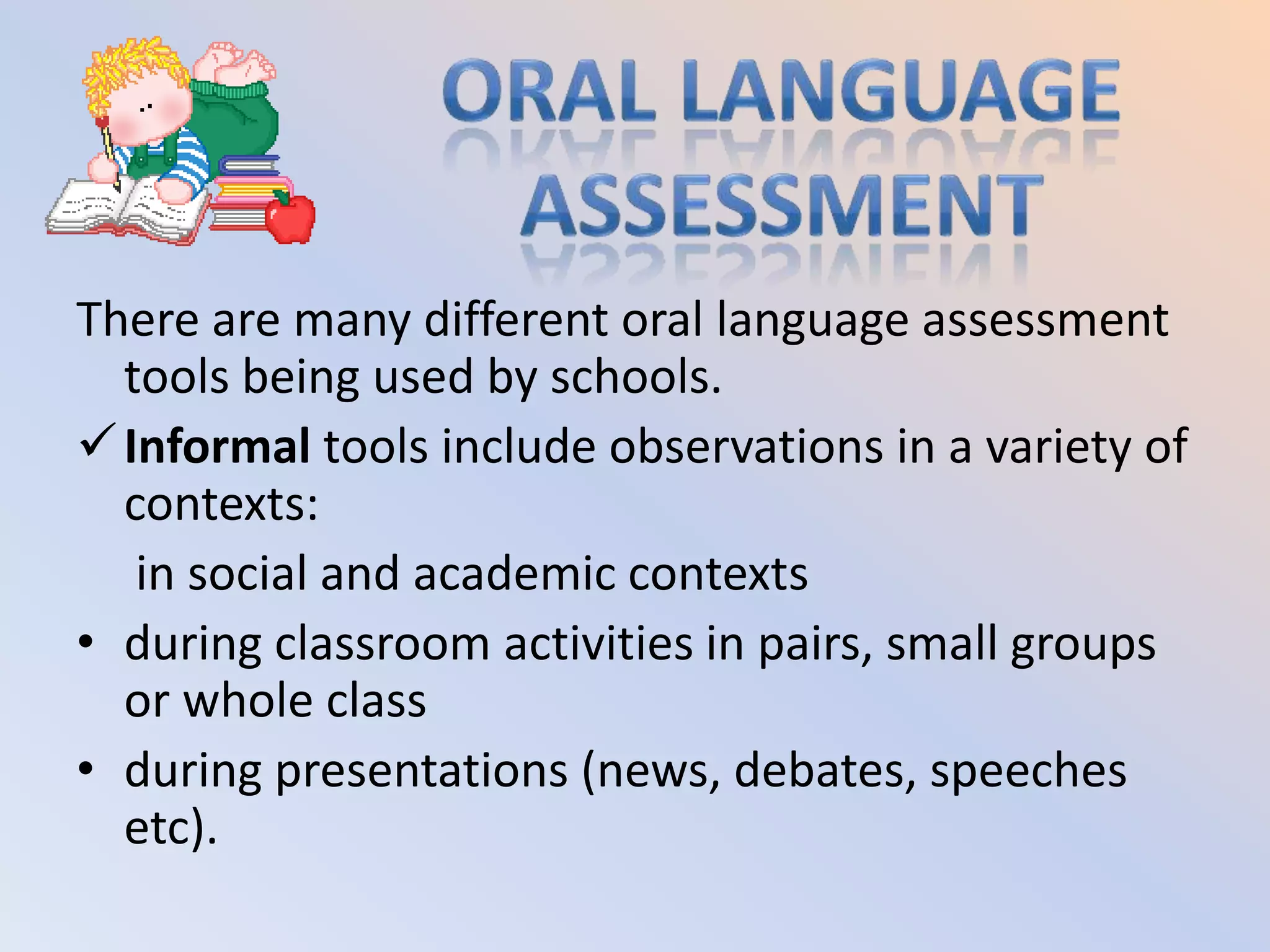 Oral language assessment | PPTX