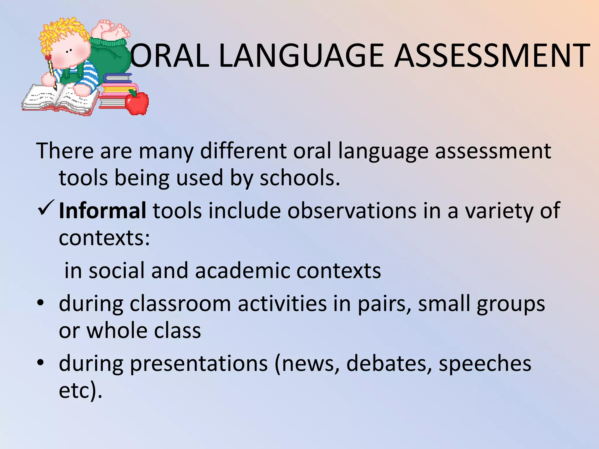 Oral language assessment | PPTX