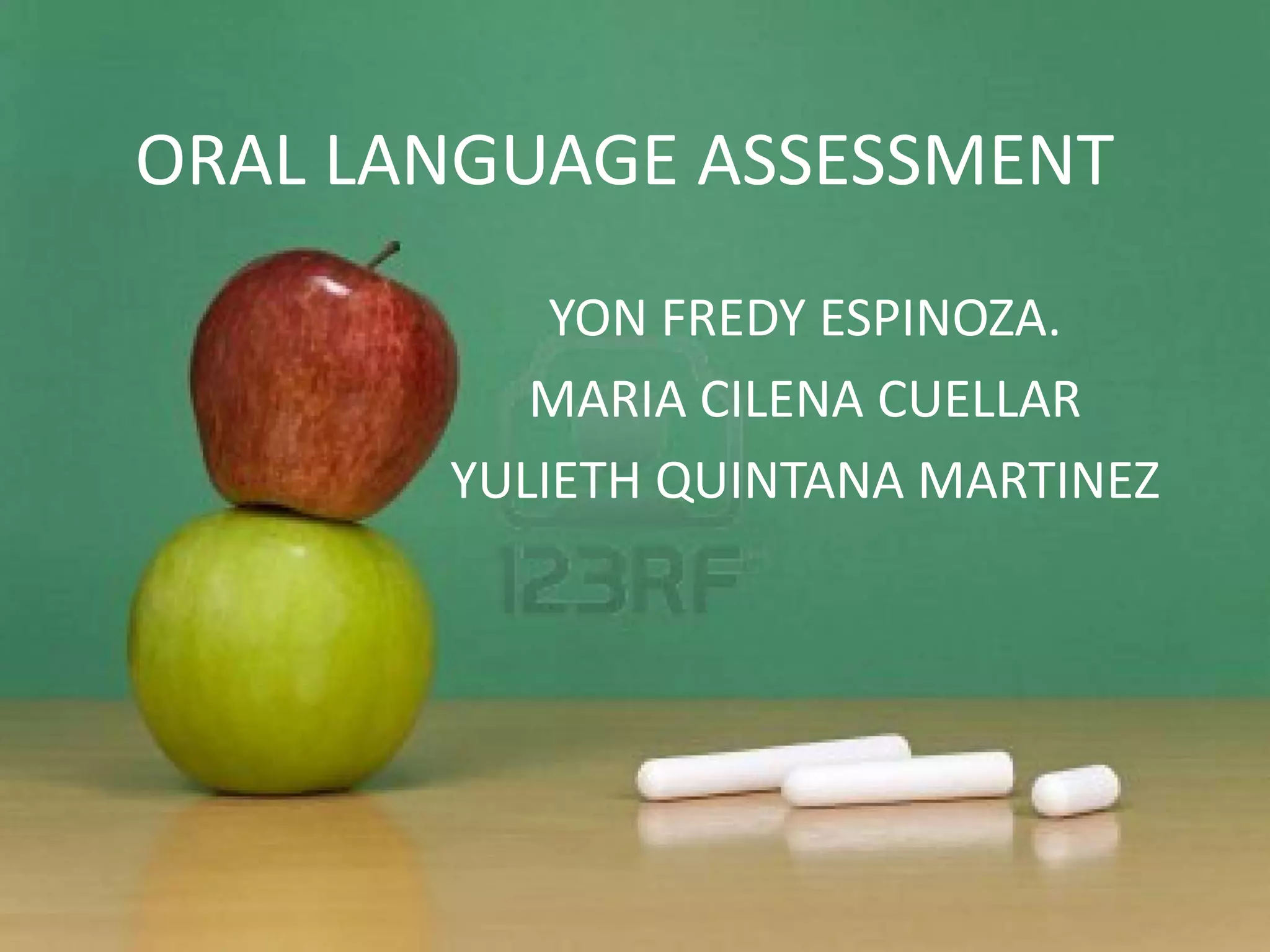 Oral language assessment | PPTX