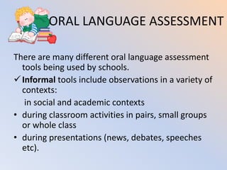 Oral language assessment | PPT