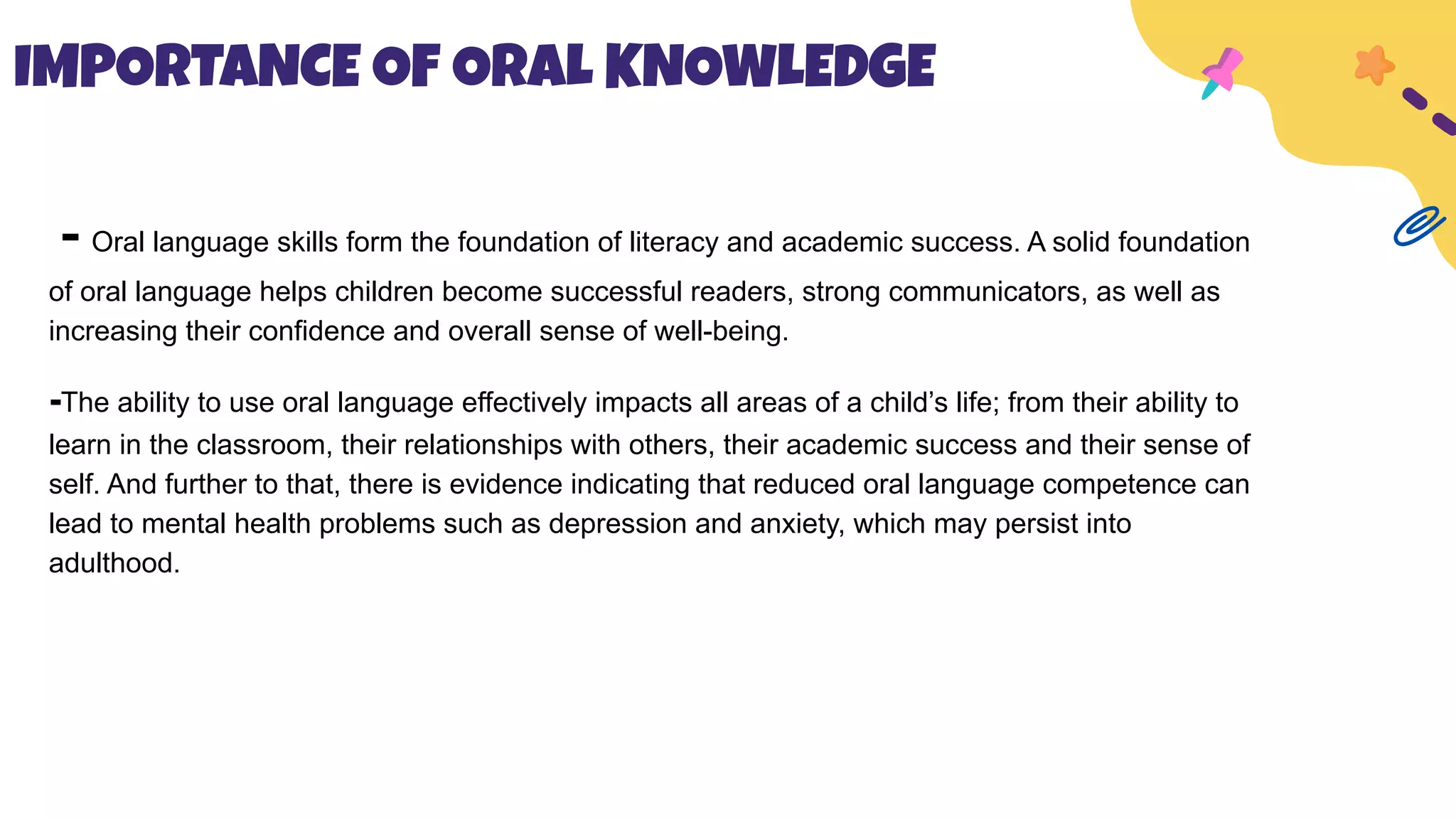 Oral language | PDF
