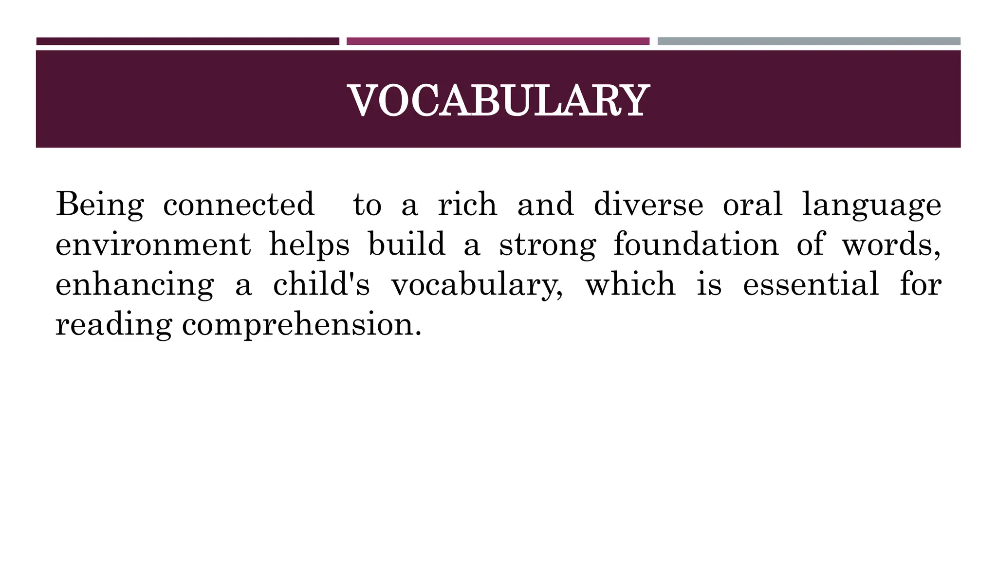 Oral language as the foundation of reading pptx | PPTX