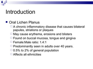 Oral lichen planus | PPT