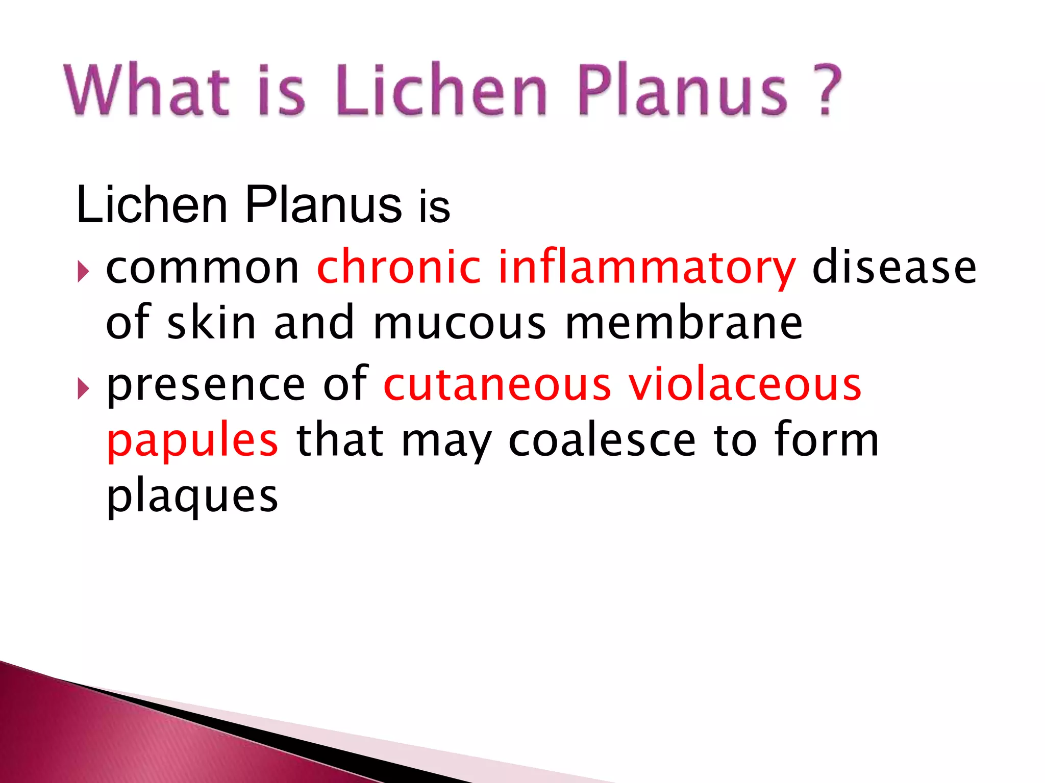 Oral lichen planus | PPTX