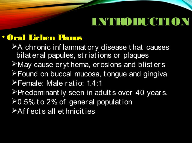 Oral lichen planus | PPT | Skin and Dermatology | Diseases and Conditions