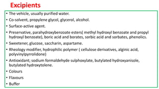 Oral liquid dosage form technology | PPTX