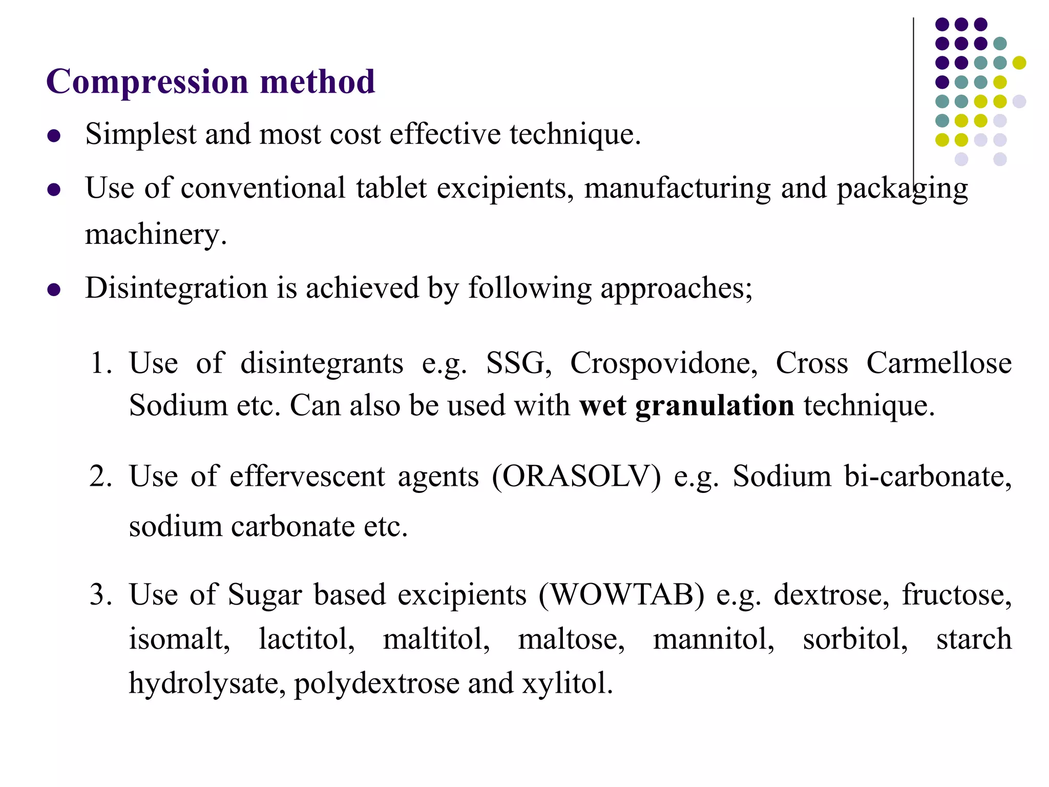 Orally disintegrating tablets 1 | PPT