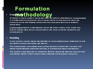 Orally disintegrating tablets | PPT