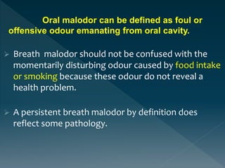 Oral Malodor | PPT