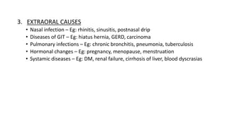 Oral malodor, halitosis or bad breath | PPT