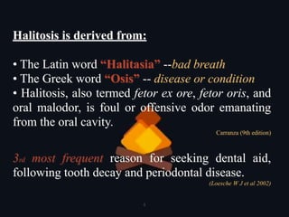 Oral malodour | PDF