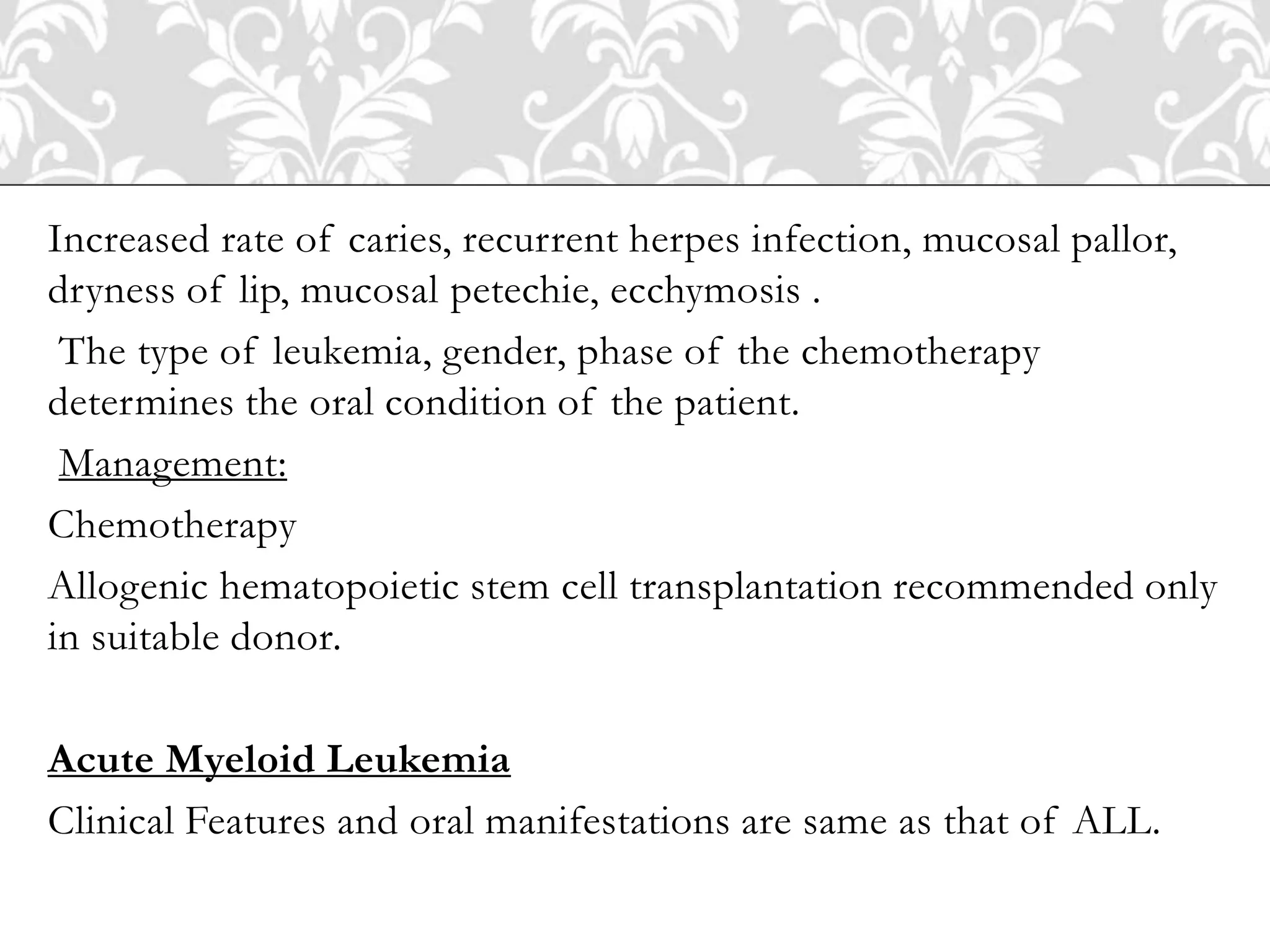 Oral manifestation of bleeding disorders | PPTX