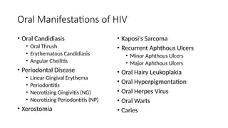 Oral Manifestation of Human Immunodeficiency Virus (HIV).pptx