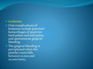 Oral manifestations in systemic diseases | PPTX