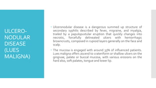 ORAL MANIFESTATIONS OF SYPHILIS-A review | PPTX