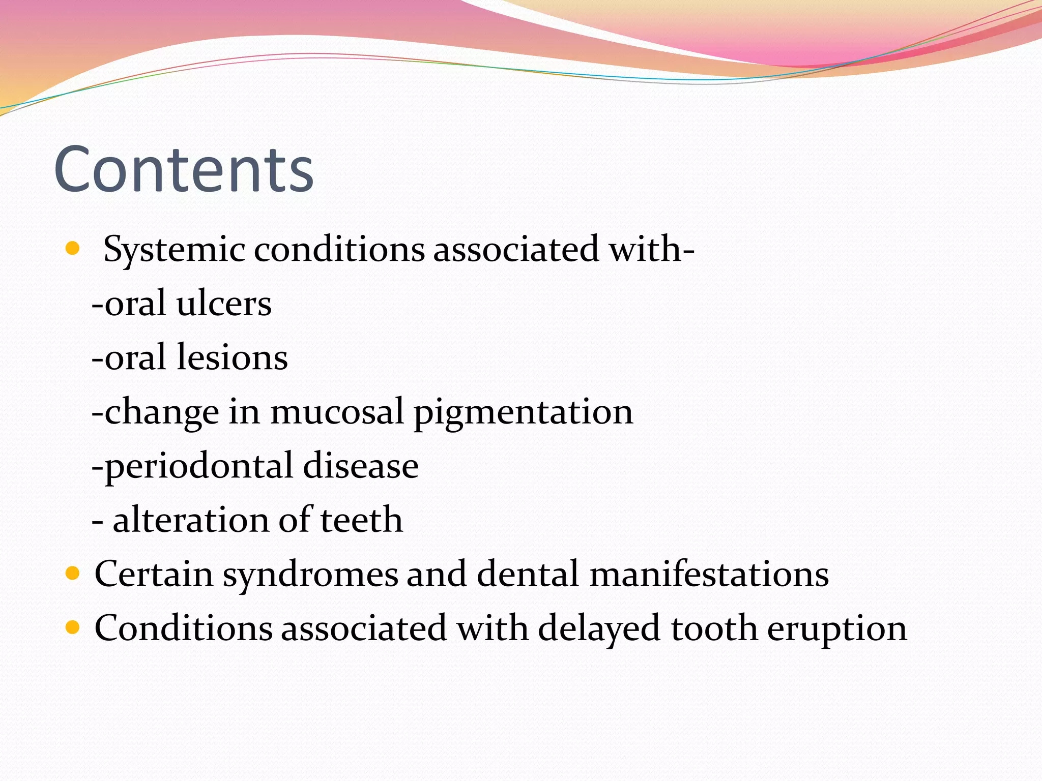 Oral manifestations of systemic diseases | PPTX