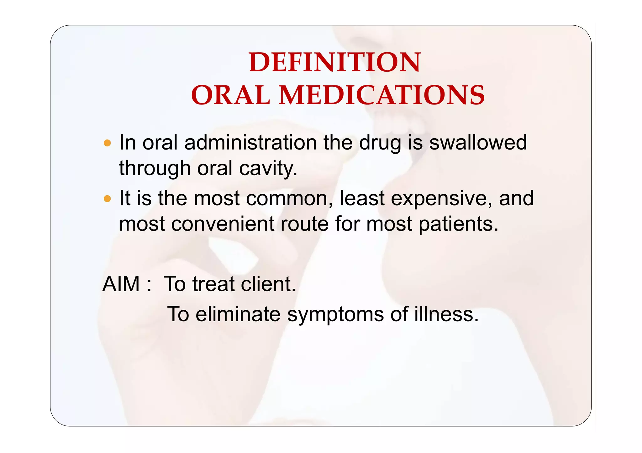 Oral Medication Administration | PDF