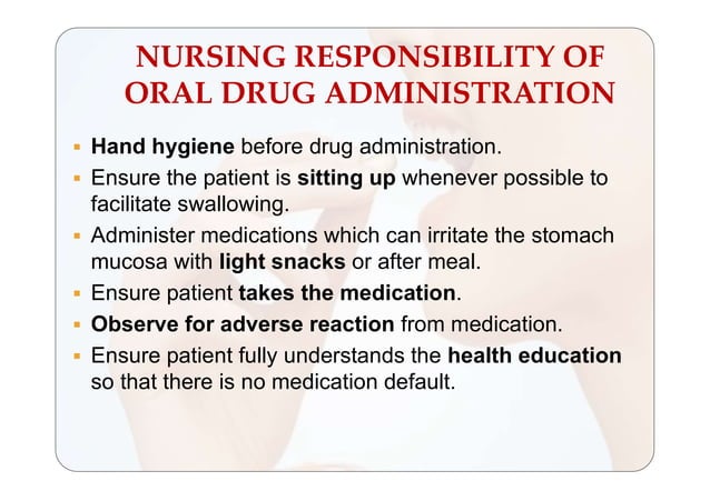 Oral Medication Administration | PDF | Dental Health | Diseases and ...