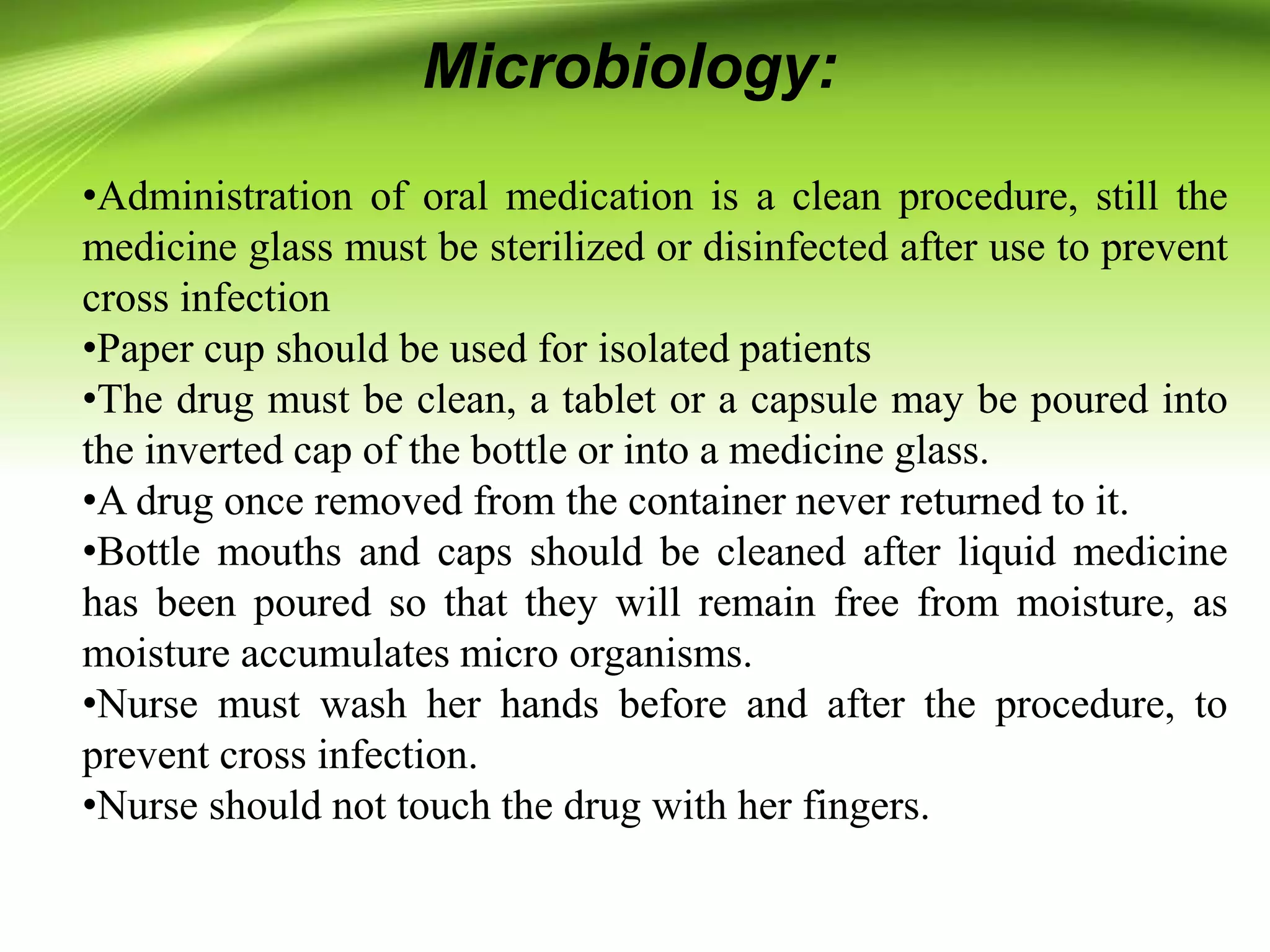 Oral medication administration | PPTX