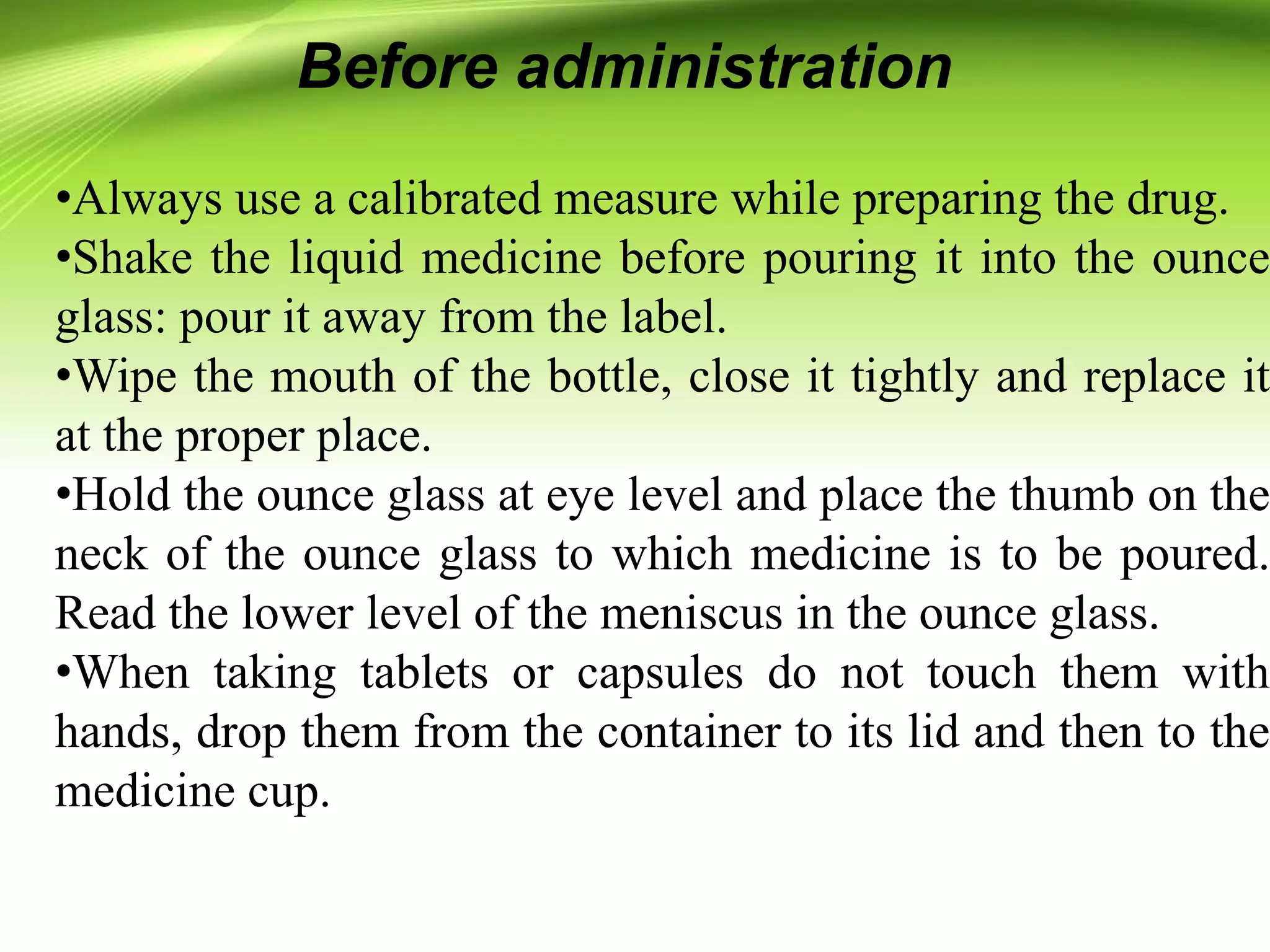 Oral medication administration | PPTX