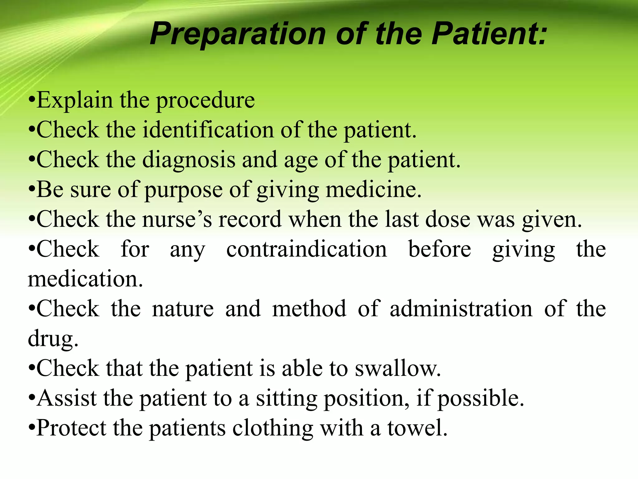 Oral medication administration | PPTX