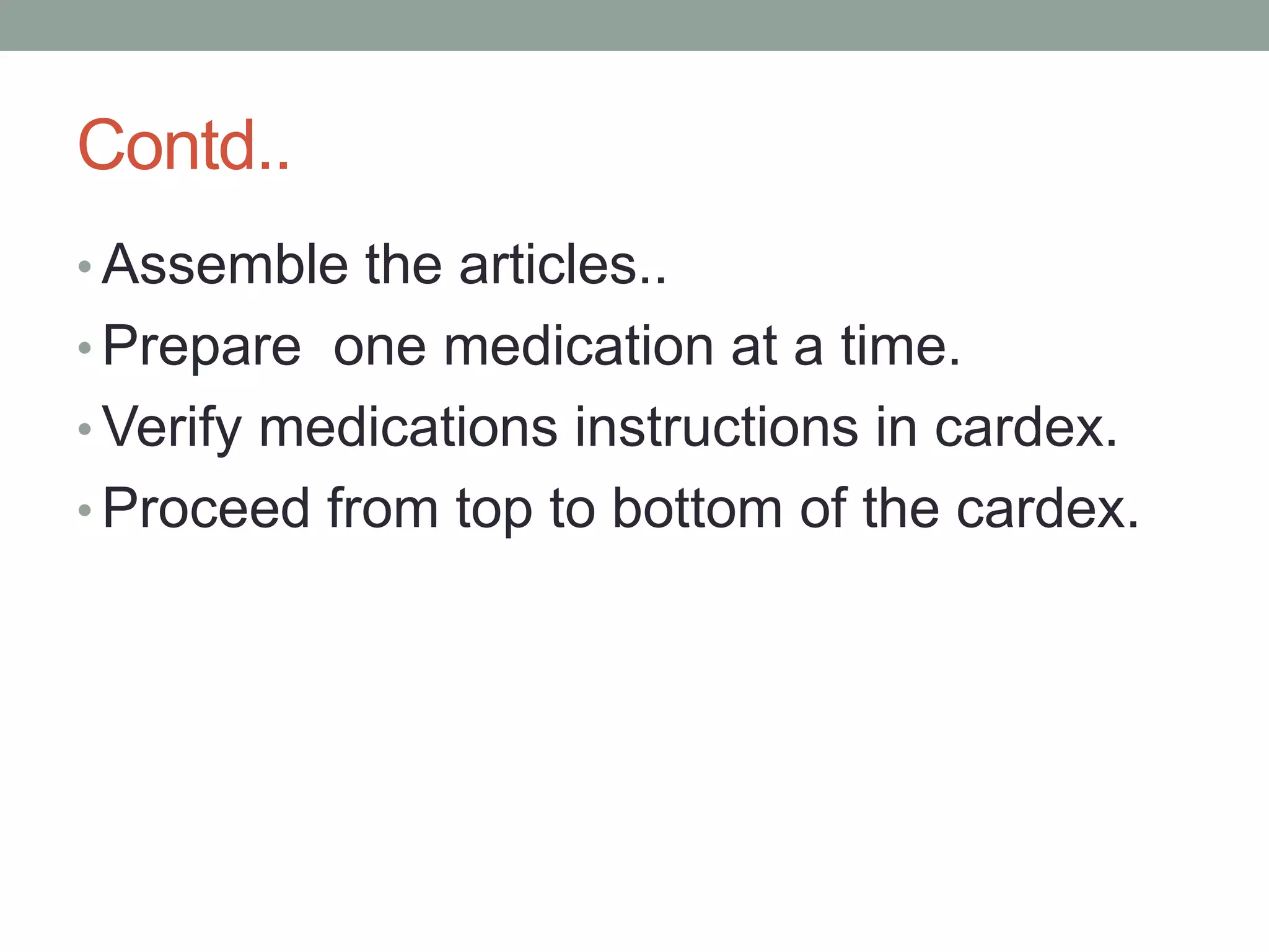 Oral medications Procedures of Administering Oral Medicines | PPTX