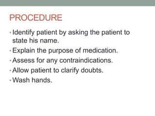 Oral medications Procedures of Administering Oral Medicines | PPTX