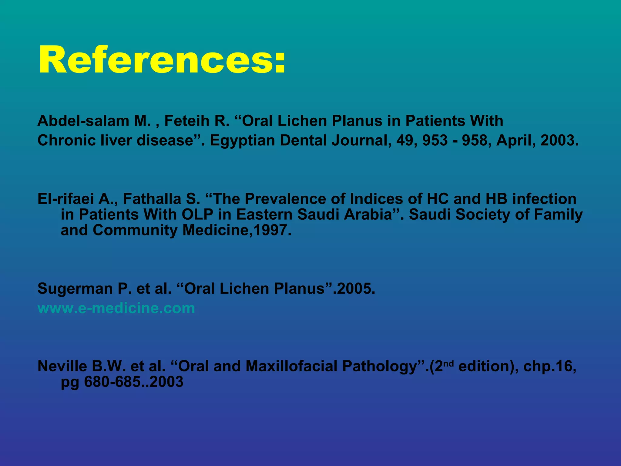 Oral Lichen Planus | PPT